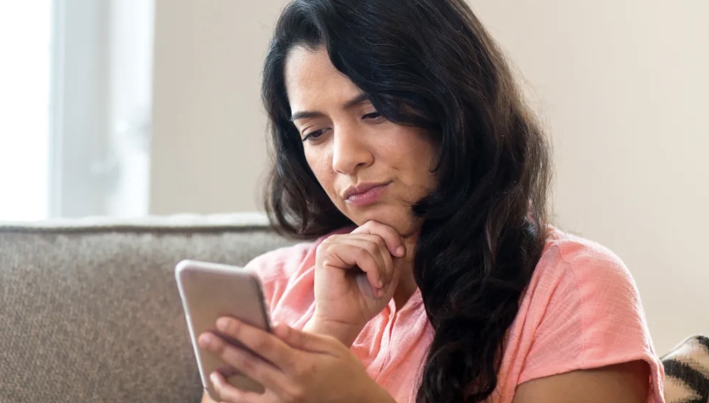 I unexpectedly spotted my husband in a store line, and right after, I received a text from him ...