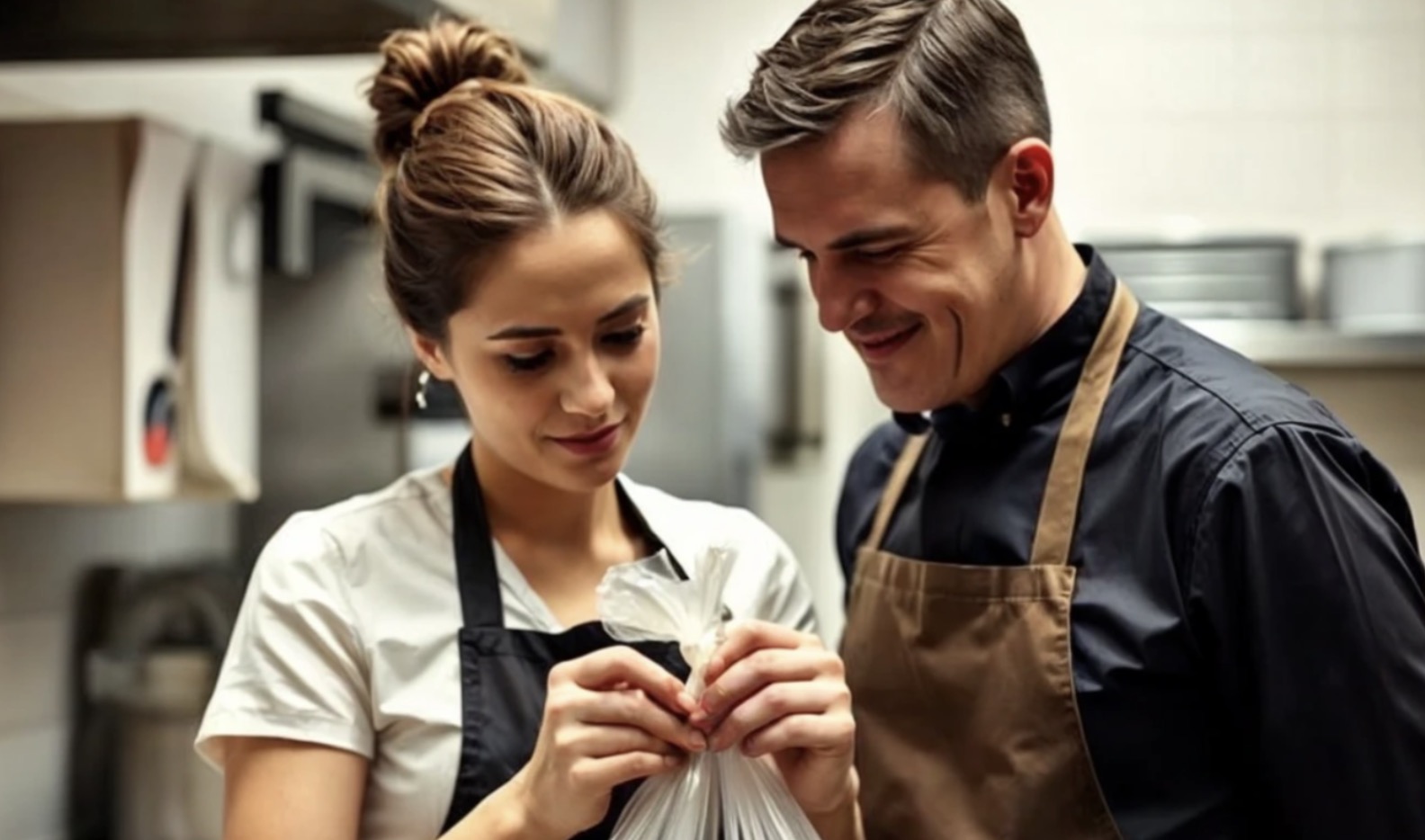 The waiter let the girl take the leftover food, but a week later he ...