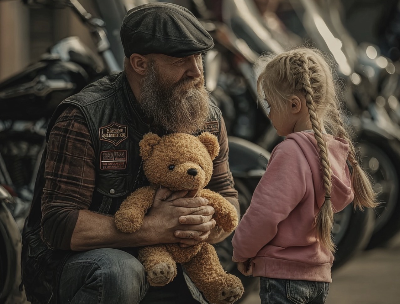The Moment My Little Girl’s Kind Words Broke the Scariest Biker’s Heart ...