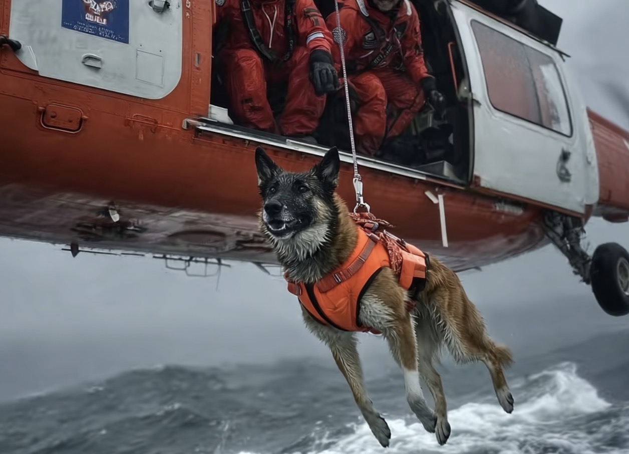When the rescue dog plunged from the helicopter, I finally realized ...